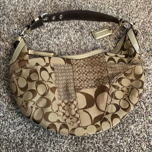 Coach | Bags | Coach Signature Print Shoulder Bag | Poshmark